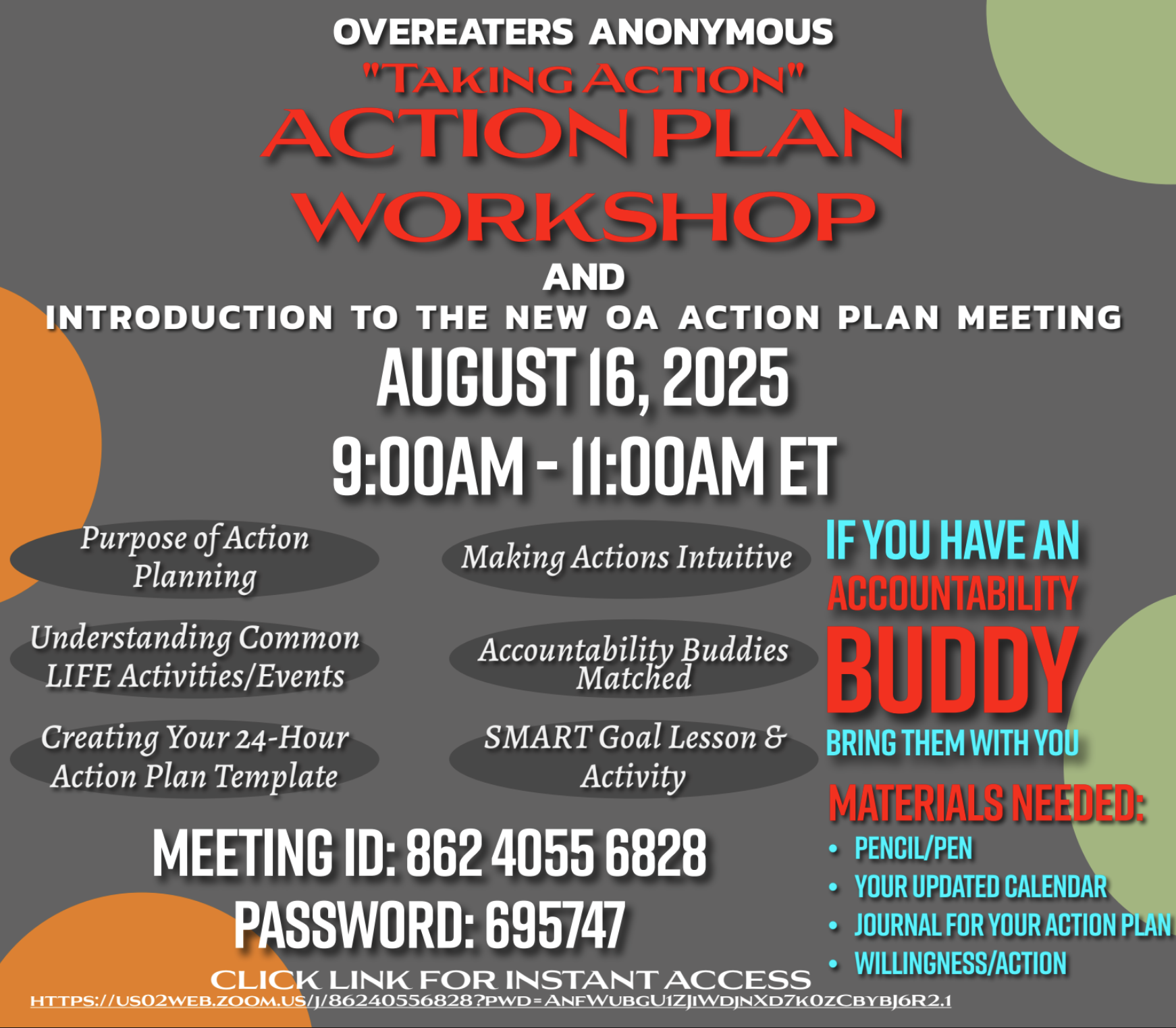 OA ACTION PLAN WORKSHOP - Overeaters Anonymous